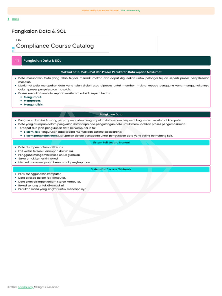 Pangkalan Data Dan SQL | PDF
