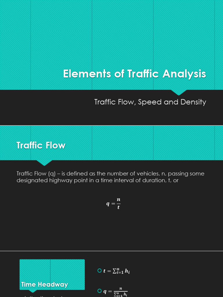 Module 2 - Elements of Traffic Analysis | PDF | Traffic | Speed