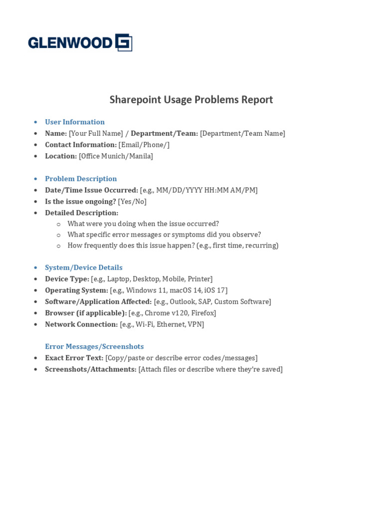 SharePoint 2016 Usage Issues Report | PDF