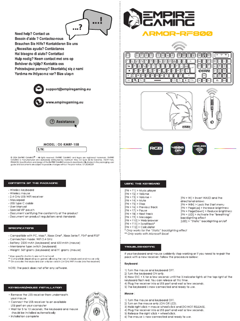 Armor Rf800 Userguide | PDF