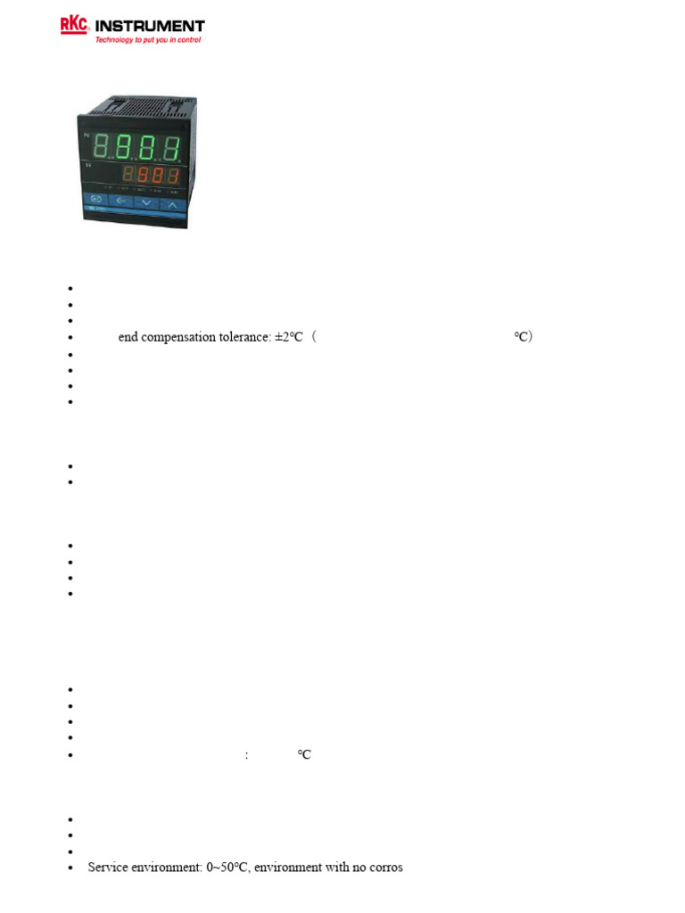 PID Digital Temperature Controller Model RKC CD101 | PDF