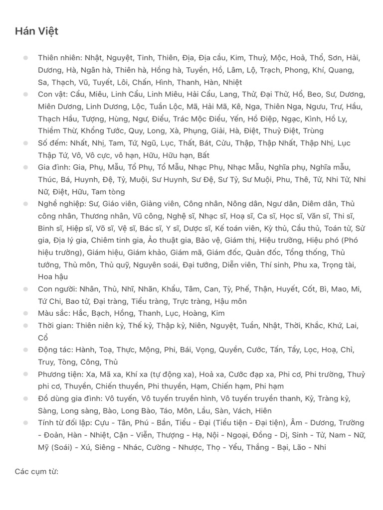 Hán Việt | PDF