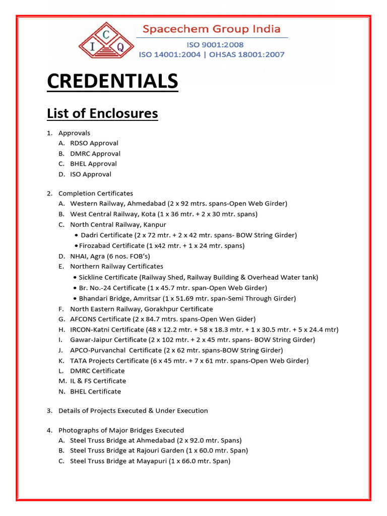 Engineering Credentials and Certifications | PDF | Civil Engineering ...