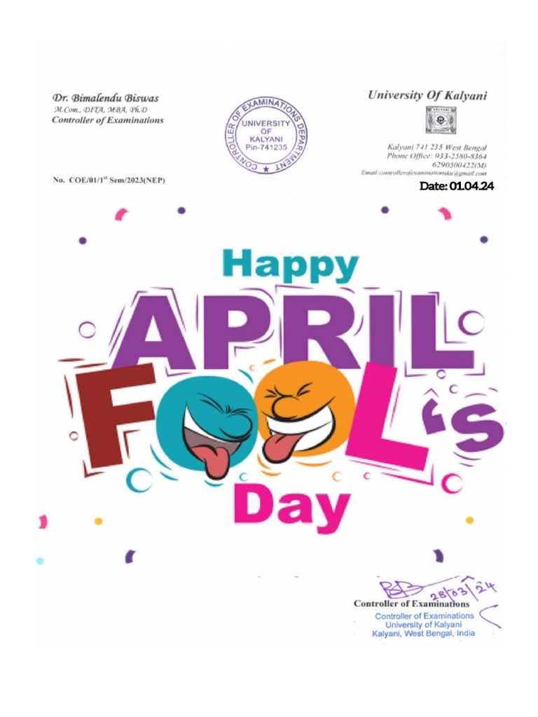 U.G 1st Semister Exam Routine..2024. | PDF