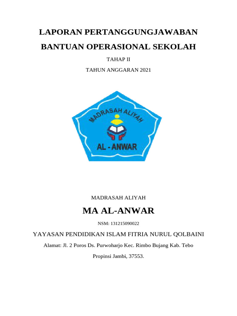 SPJ Bos MA Tahap 2 Tahun 2021 - 3 Juta - BERES | PDF