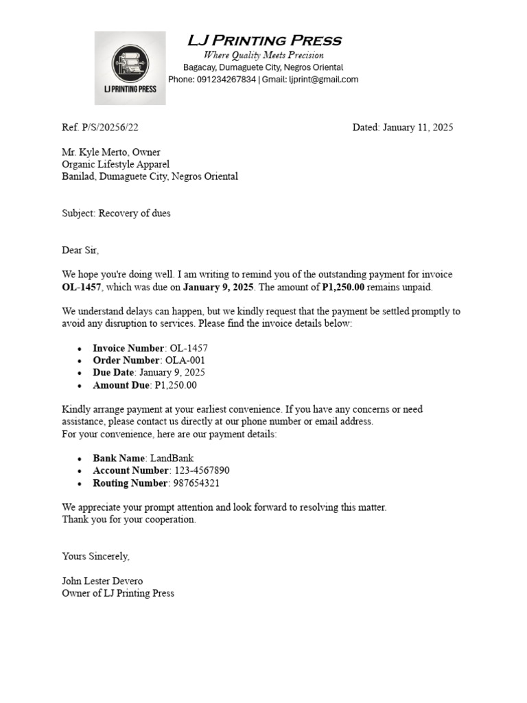 Recovery Letter | PDF