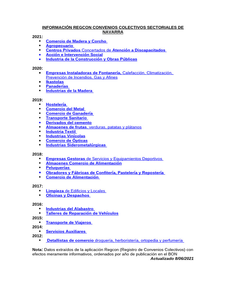 Convenios-Sectoriales-en-REGCON-14_06-1 | PDF | Textiles | Tiempo de ... Convenios-Sectoriales-en-REGCON-14_06-1 | PDF | Textiles | Tiempo de ...