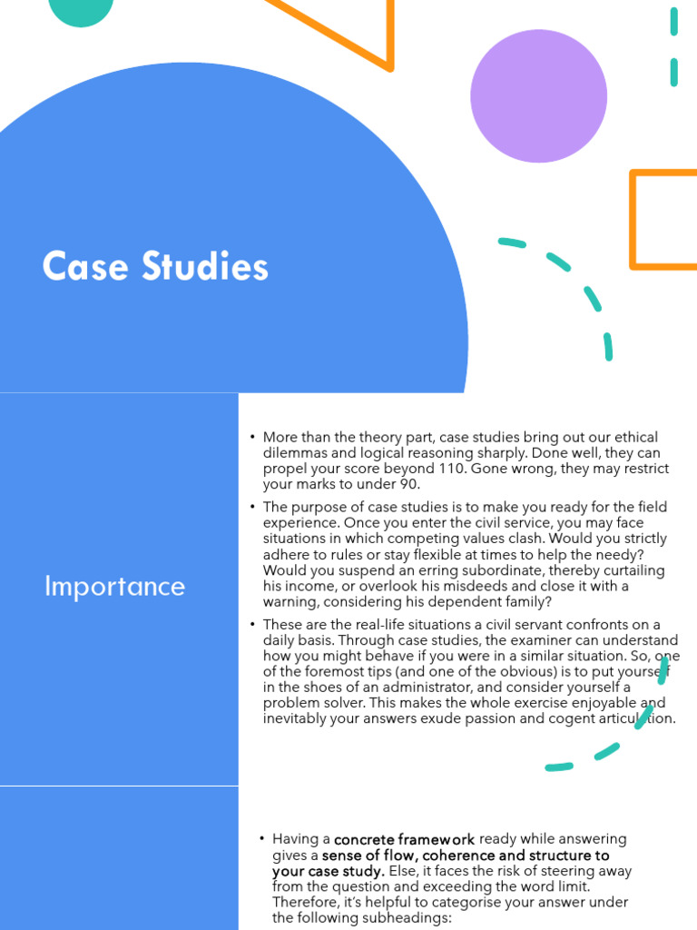 Case Study Framework for Civil Service Ethics | PDF