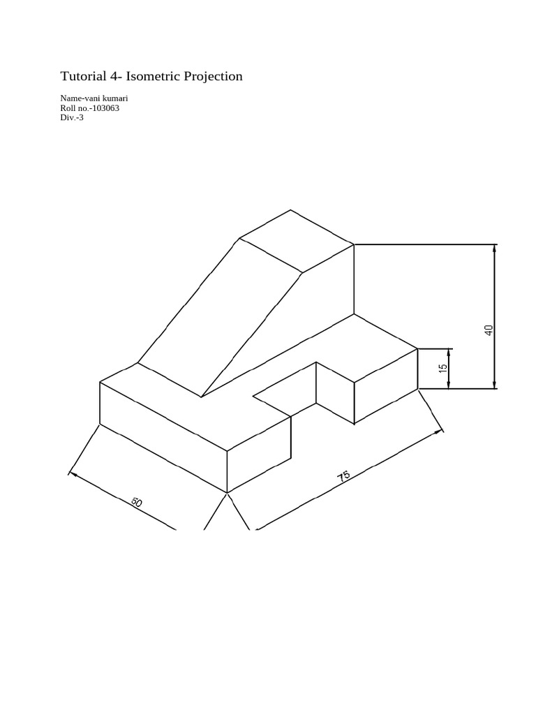Tut 4 Isometric projection | PDF