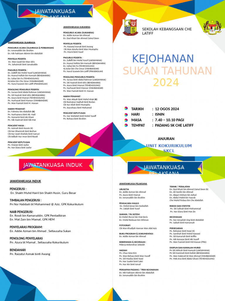 Pamplet Sukan Tahunan 12 Ogos 2024 | PDF