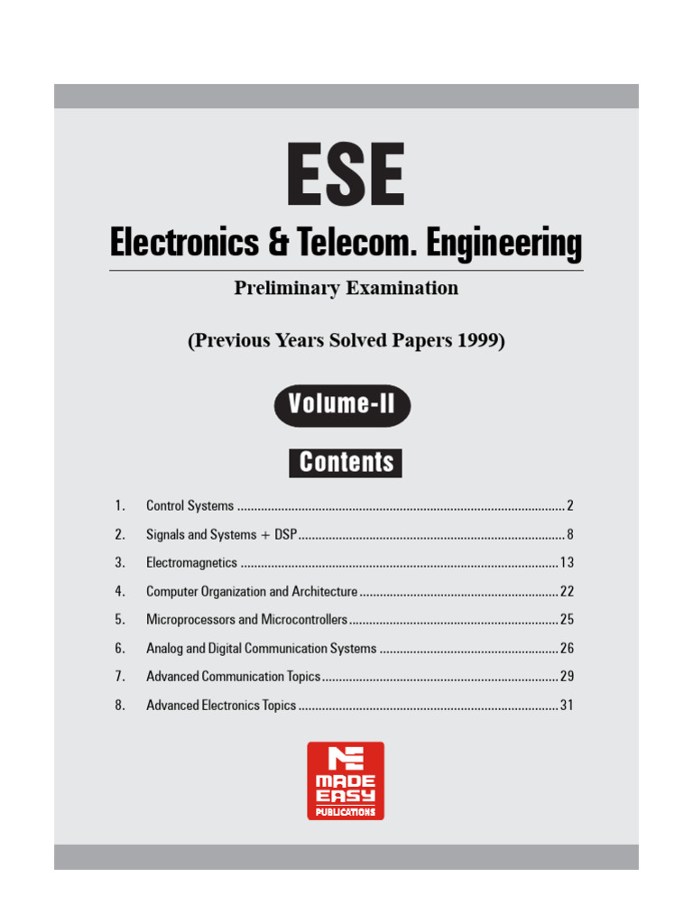 Electronics & Telecom Exam Papers | PDF