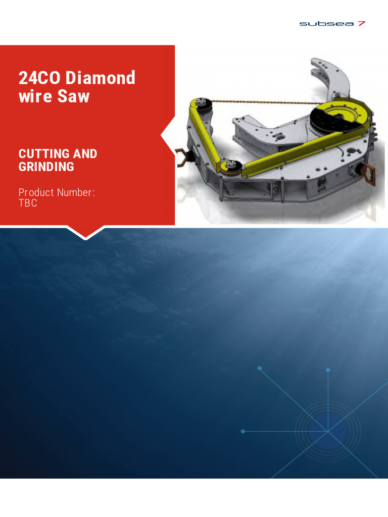 Subsea7 - 24CO Diamond wire Saw | PDF