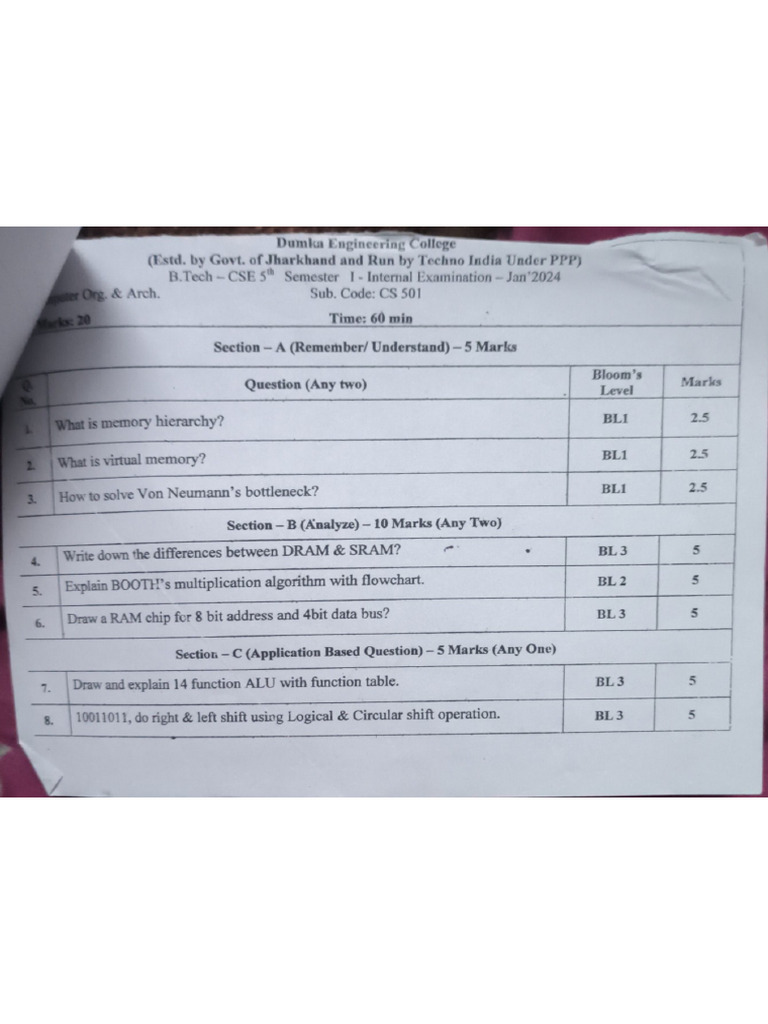 5thsem Internal Pyq | PDF