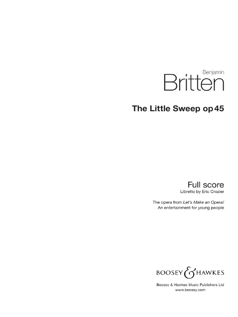 Britten - The Little Sweep Op. 45 | PDF