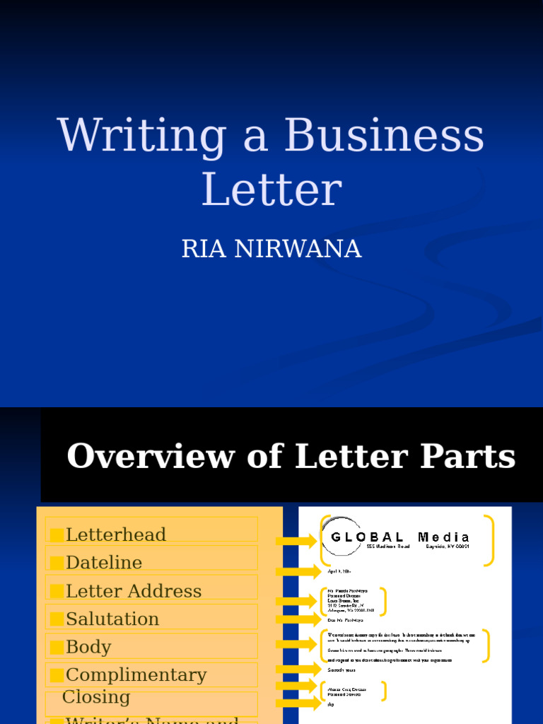 Writing A Business Letter | PDF | Writing | Text
