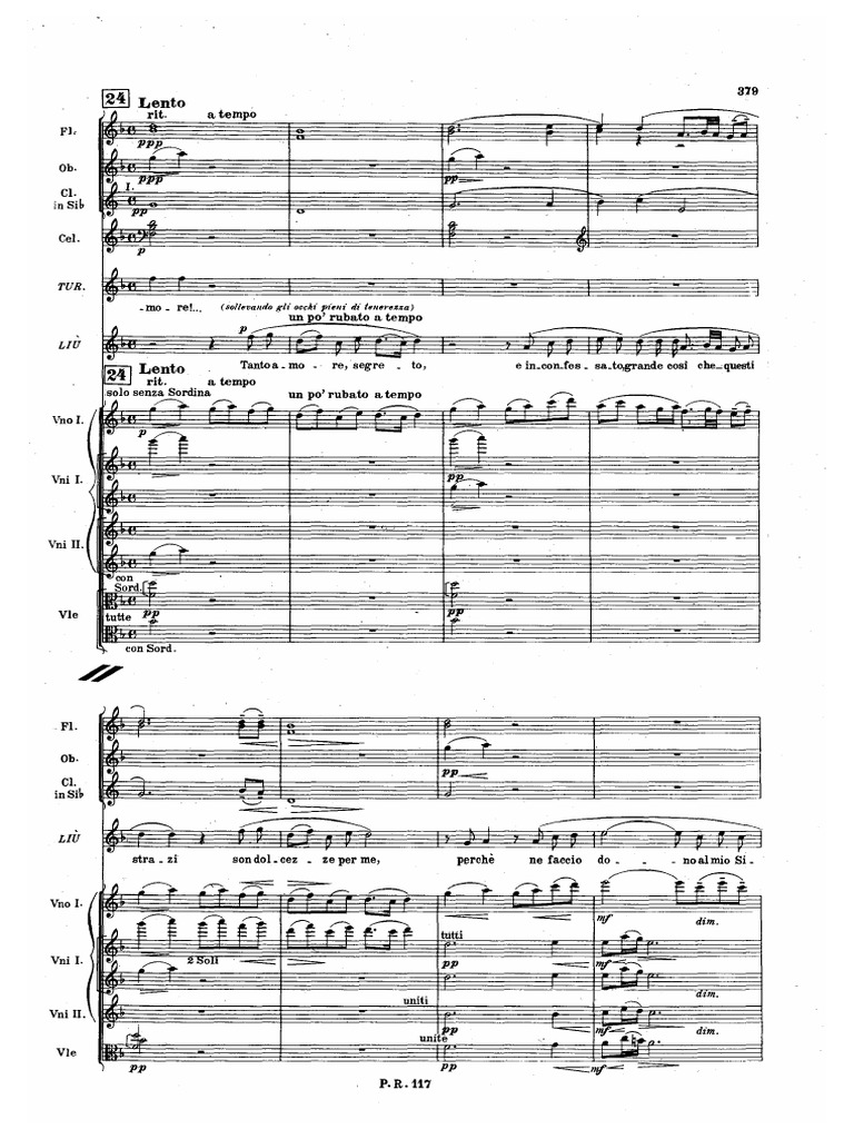 Puccini - Turandot - Finale Liu e Funerale | PDF