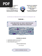 Étalement Et Coloration Du Sang May Grünwald Giemsa MGG | PDF ...