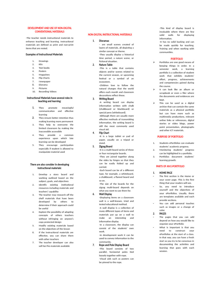 TTL1 REVIEWER-PRELIM | PDF | Learning | Teachers