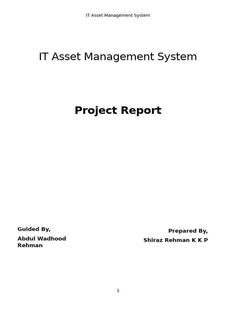 IT Asset Management System Overview | PDF | Database Index | Databases