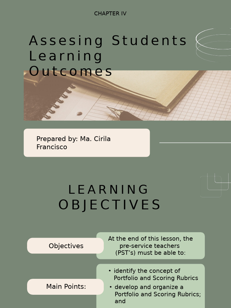 Assessing Student Learning Outcomes | PDF | Rubric (Academic) | Educational Assessment