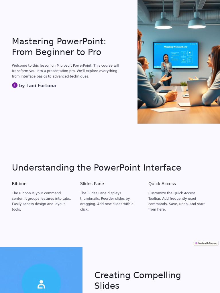 Mastering PowerPoint: Beginner to Pro | PDF | Microsoft Power Point ...