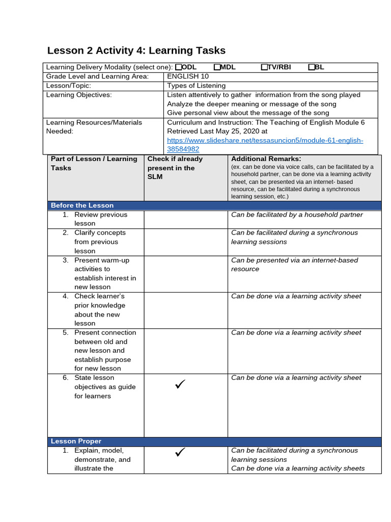 Output-3-L2A4_Learning-Tasks | PDF | Learning | Procedural Knowledge