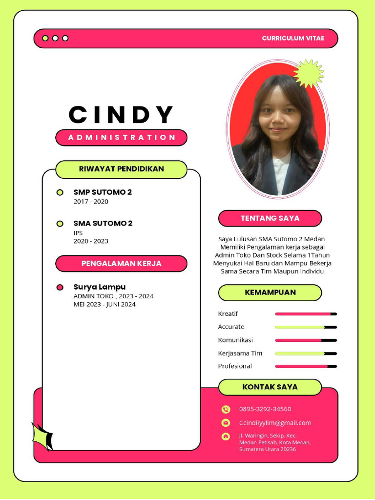 Cindy CV | PDF