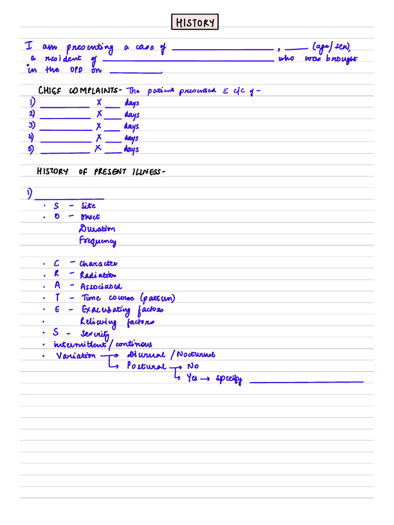 History, GPE and Systemic Examination 2 | PDF