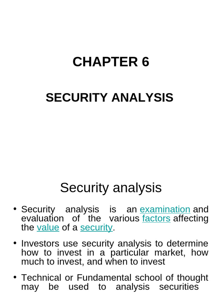 Ch6 Security Analysis F | PDF | Bonds (Finance) | Valuation (Finance)