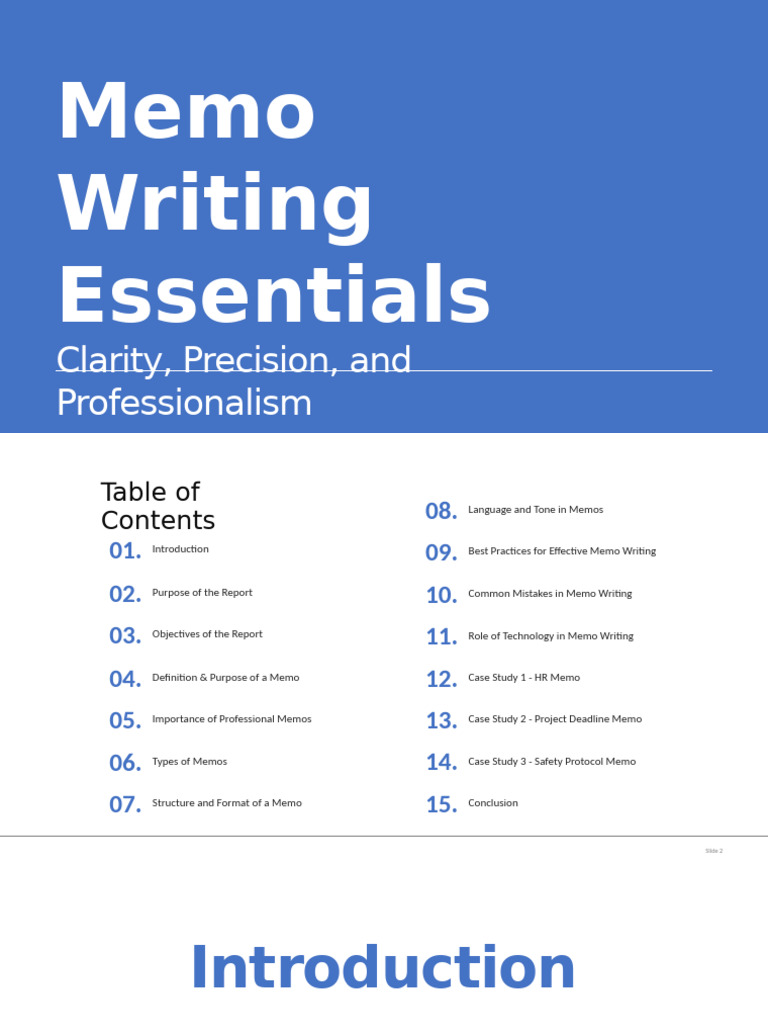 Memo Writing Essentials | PDF | Memorandum | Communication