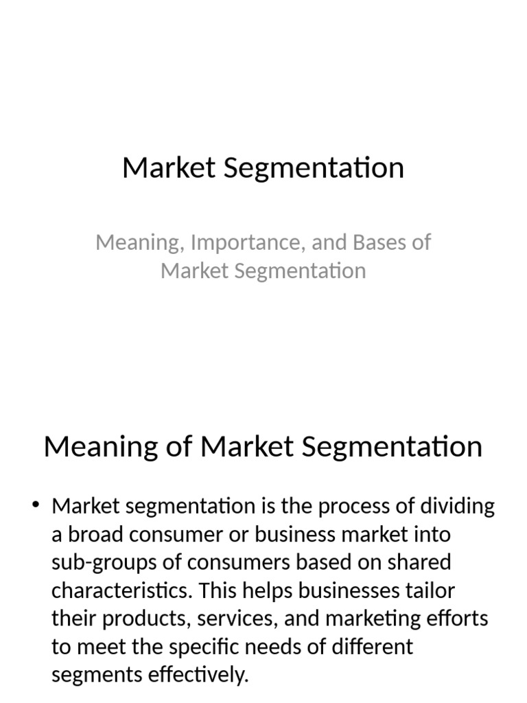 Market Segmentation Presentation With Thank You | PDF