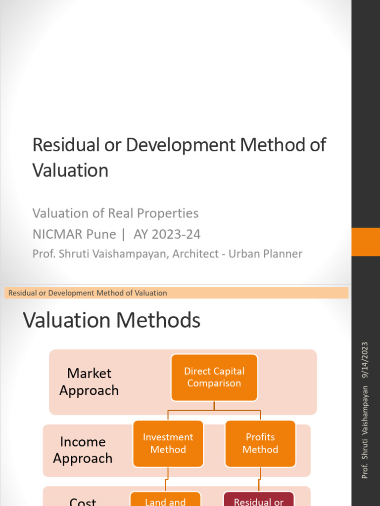 Session 10_Residual or Development Method | PDF | Valuation (Finance ...