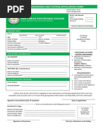 BUCET - Application Form | PDF