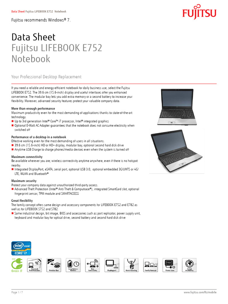 e752 | PDF | Laptop | Usb