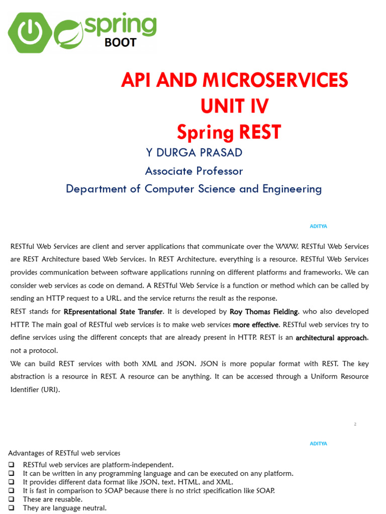 YDP API&MS UNIT V (1) (Read-Only) (Compatibility Mode) | PDF | Web Service | World Wide Web