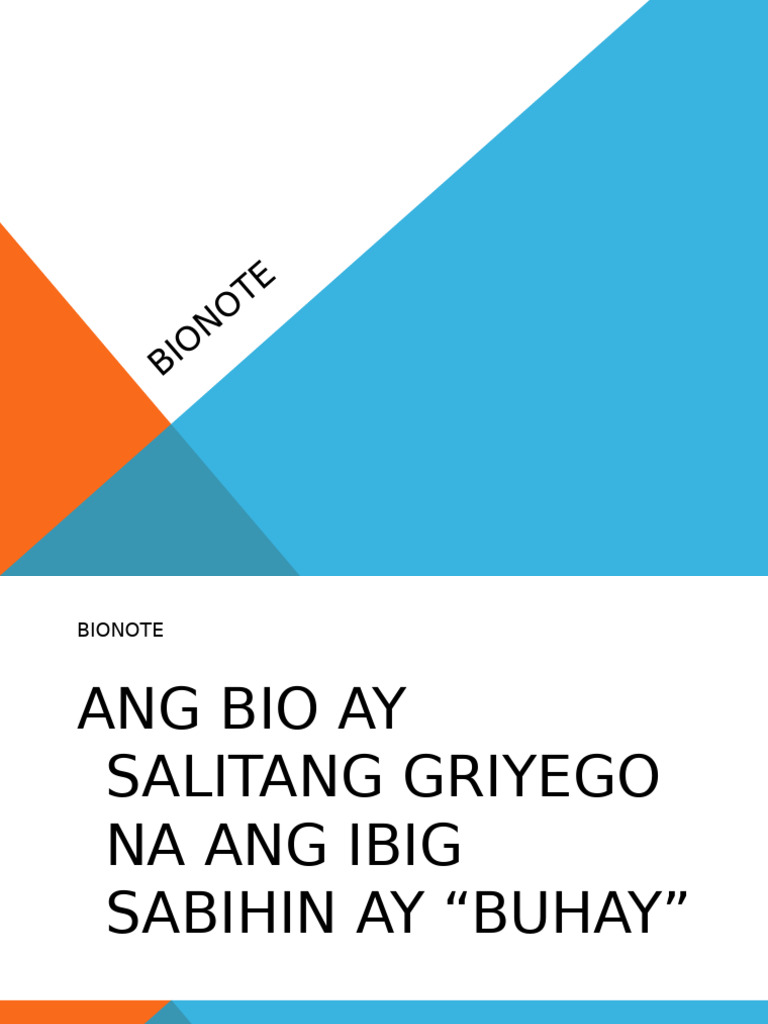 BIONOTE | PDF