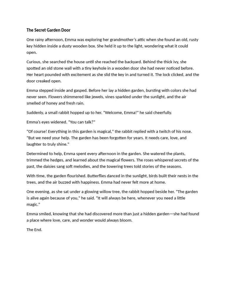The Secret Garden Door | PDF