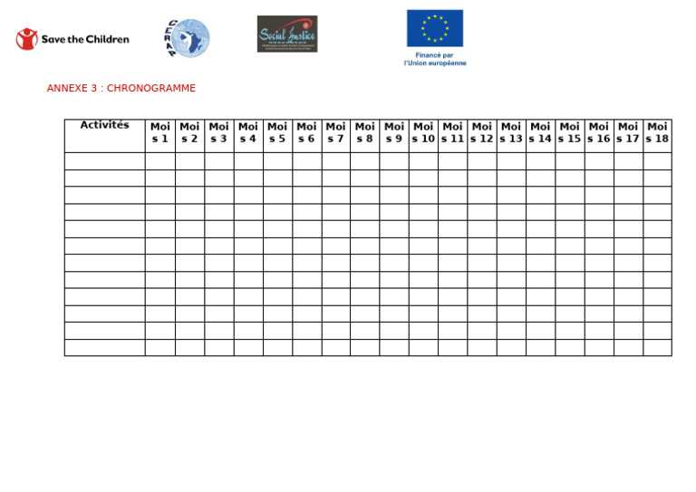 Annexe - 3 - Chronogramme | PDF