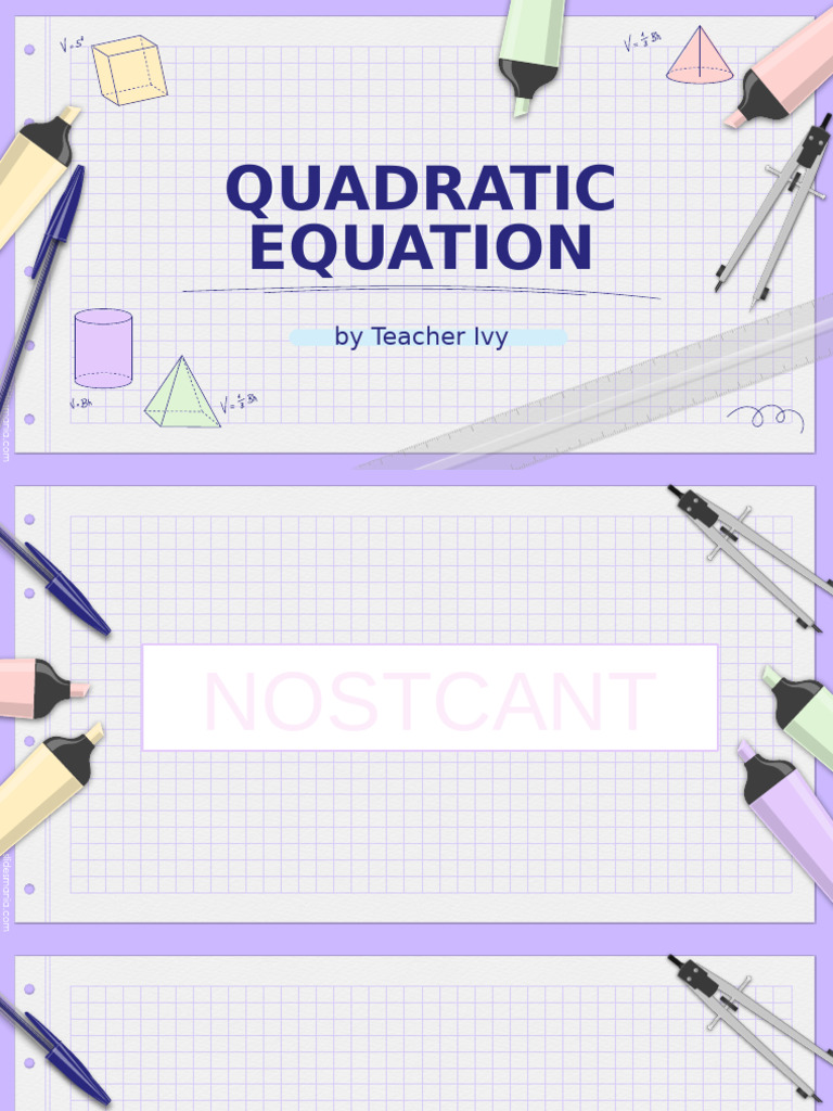 Understanding Quadratic Equations | PDF