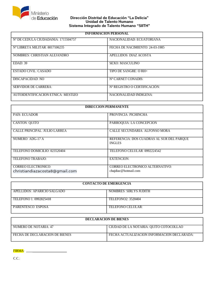 Matriz Siith | PDF | Ecuador