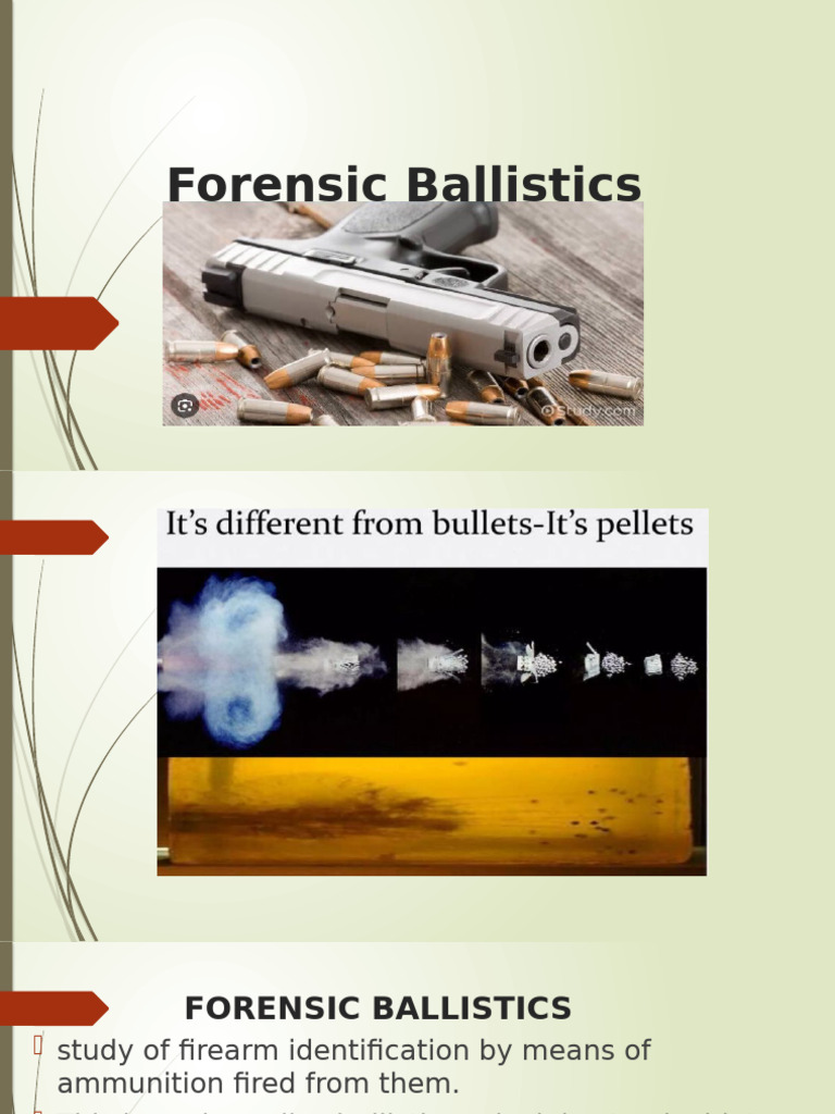 Forensic BallisticsPPT2 For Class25 | PDF | Firearms | Cartridge (Firearms)