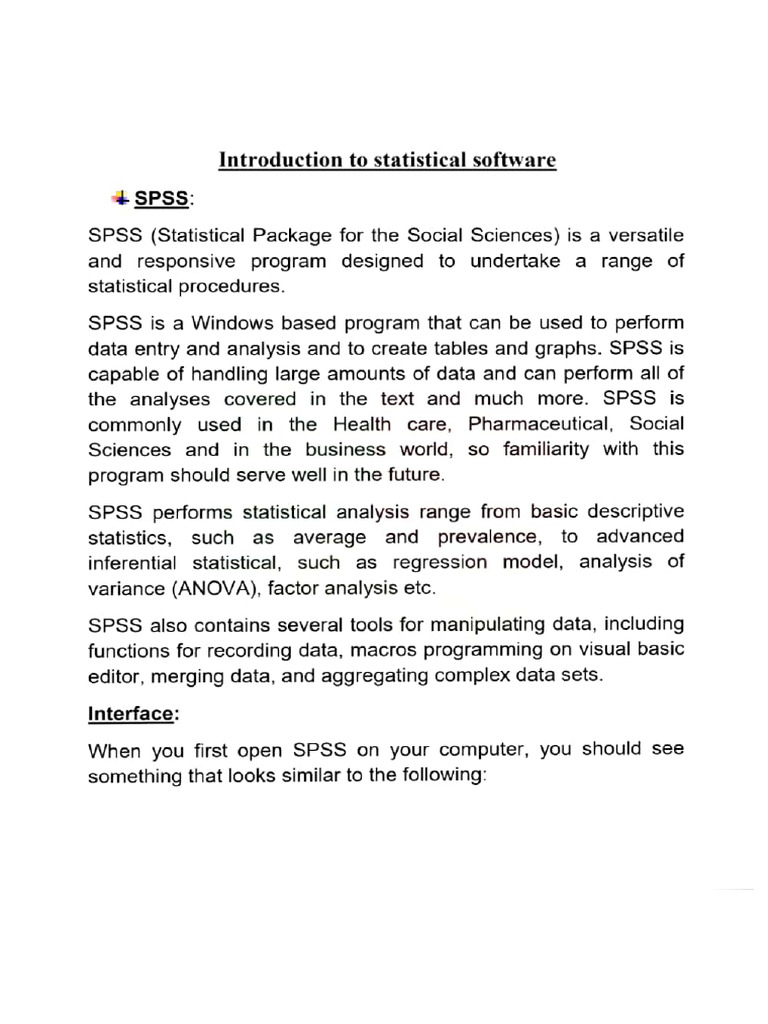 Statistical Software Spss | PDF