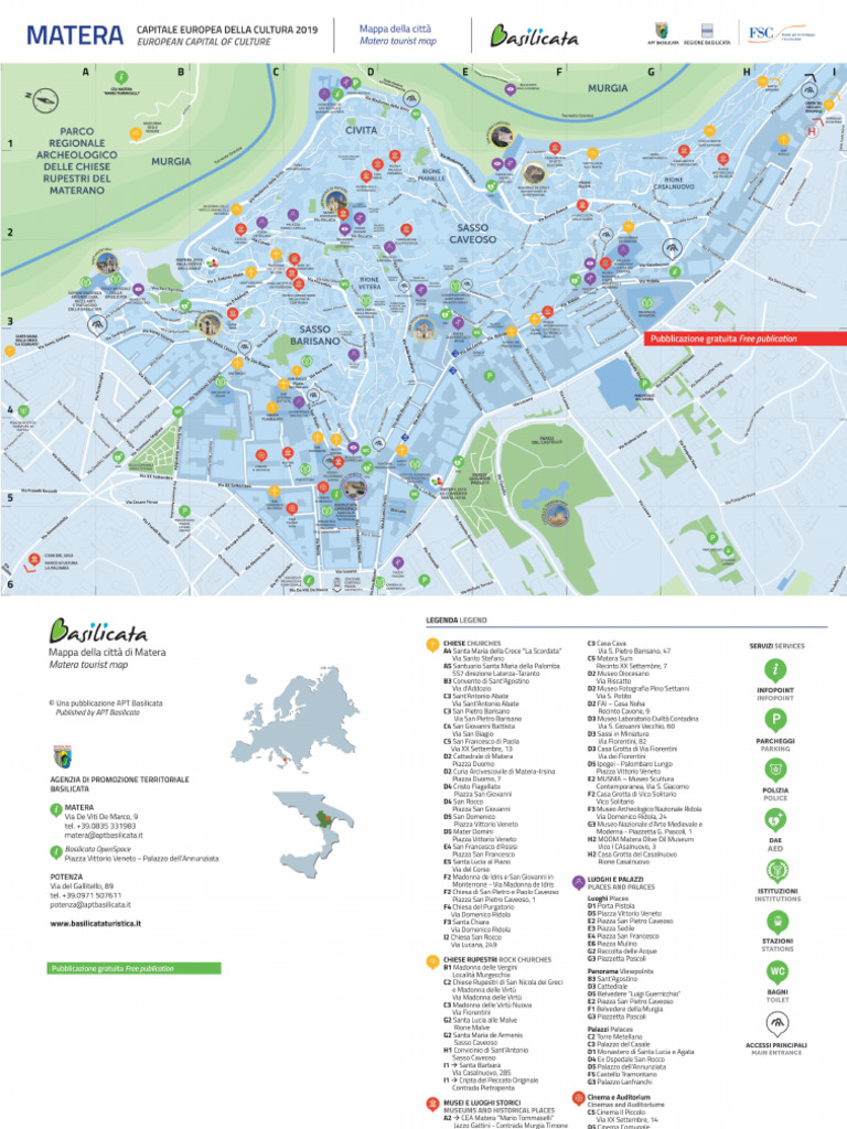 Matera Mapa Turystyczna | PDF