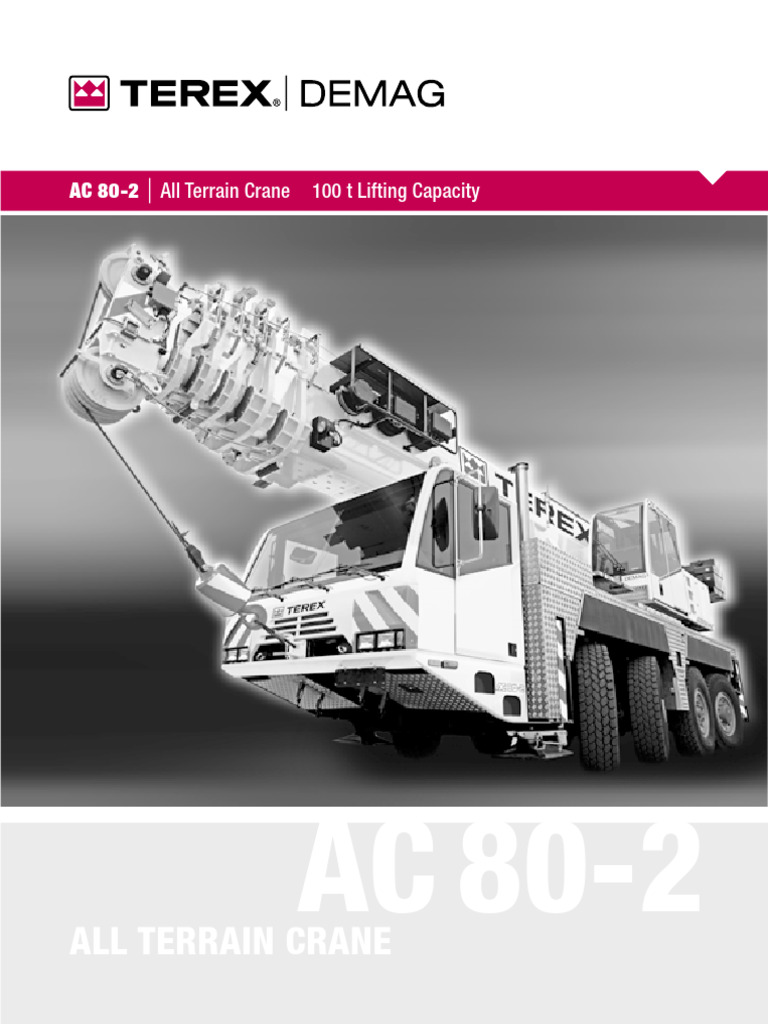 Terex Demag All Terrain Cranes Spec 81f246 | PDF | Crane (Machine) | Brake
