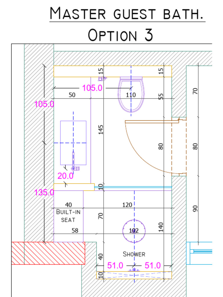 Master Guest Bath Design Plan | PDF
