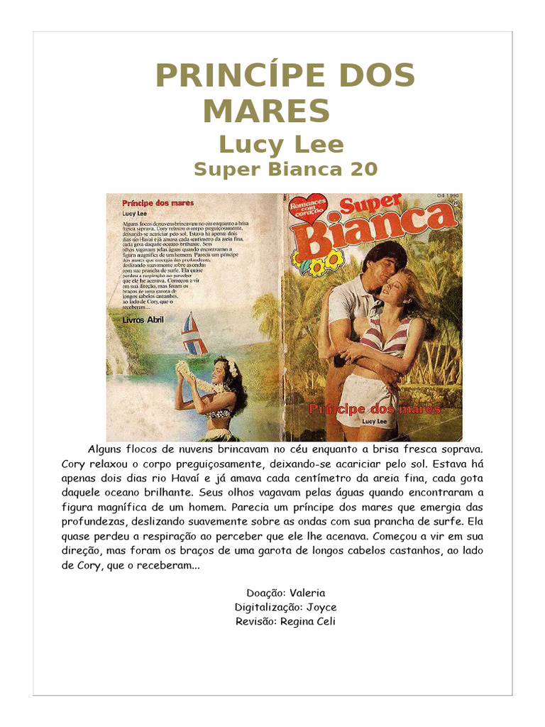 Lucy Lee - Principe Dos Mares - Super Bianca 20 | PDF | Amor | Dinheiro