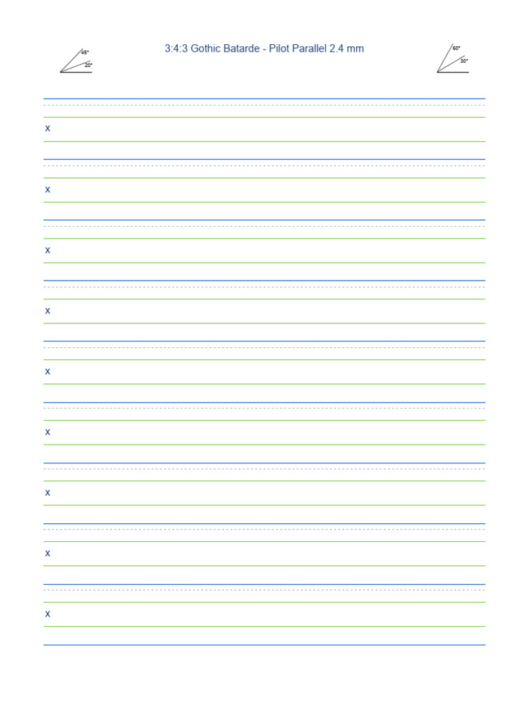 Guidlines Gothic Batarde 3 - 4 - 3 | PDF