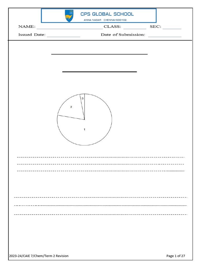 Answer Keys - Grade 7 Term 2 Chemistry Revision Worksheet Day 1-5 | PDF ...