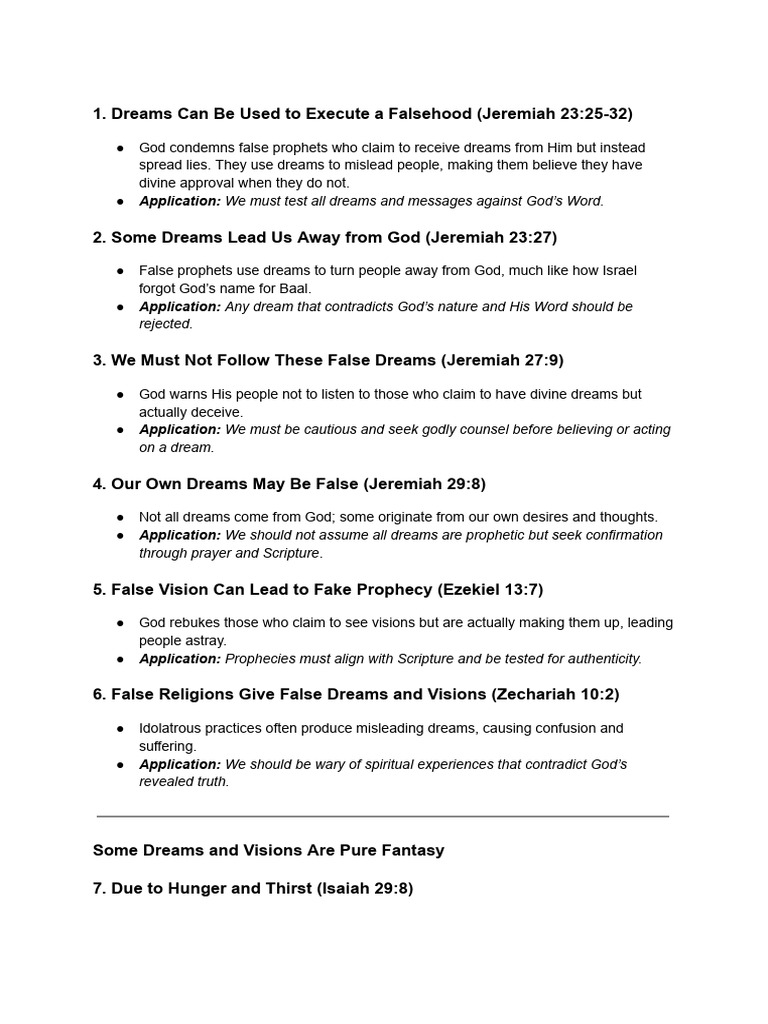 Discernment of Dreams and Visions | PDF | Jeremiah | Dream