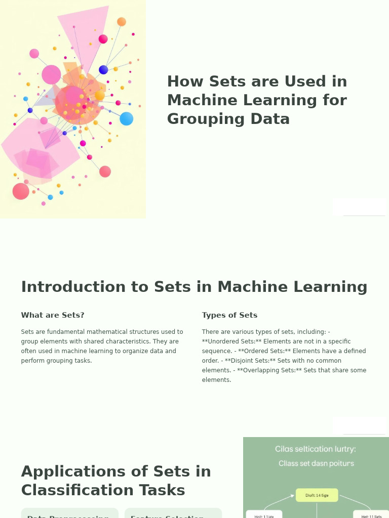 How Sets Are Used in Machine Learning for Grouping Data | PDF | Cluster Analysis | Machine Learning